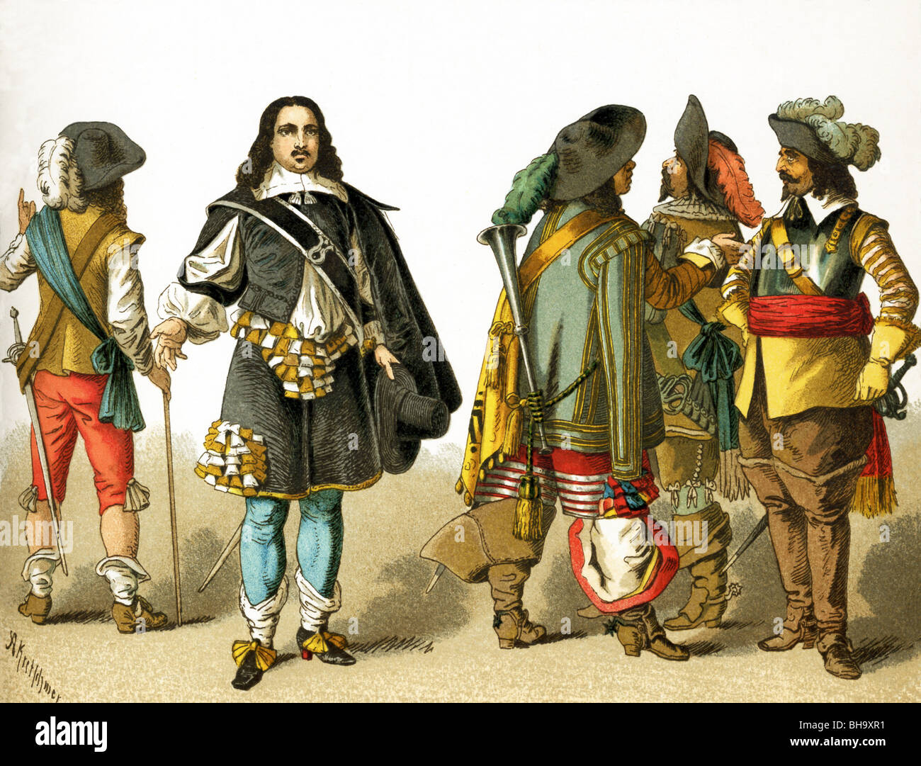 These figures of Netherlands men in 1600 represent, from left to right ...