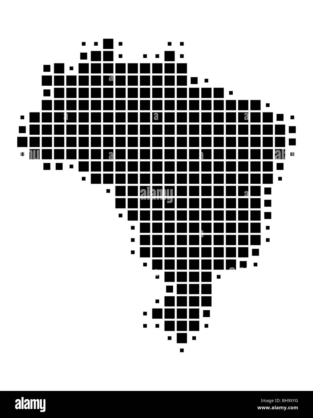 Brazil map Black and White Stock Photos & Images - Alamy
