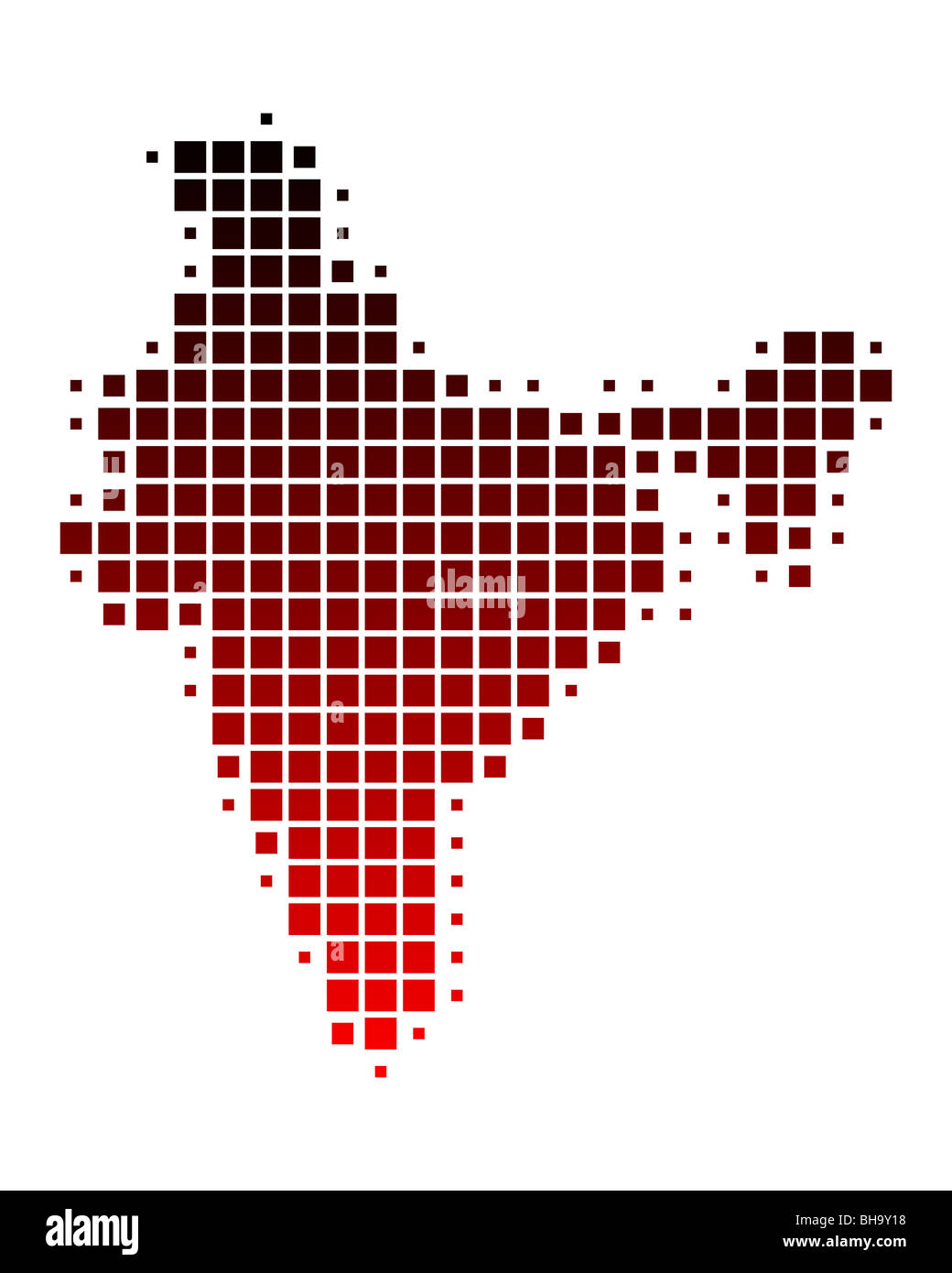 India map red hi-res stock photography and images - Alamy