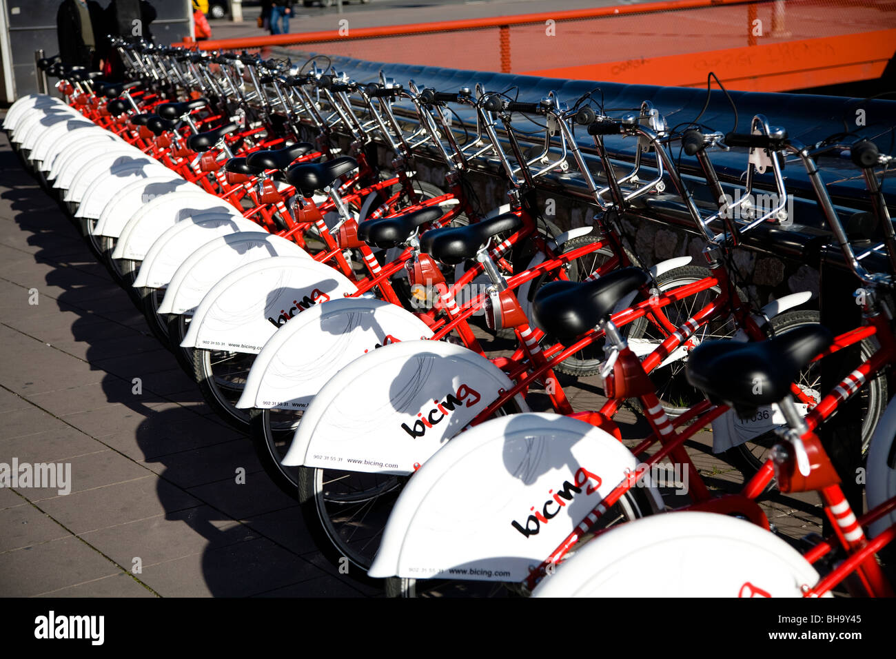 Bike rack barcelona hi-res stock photography and images - Alamy