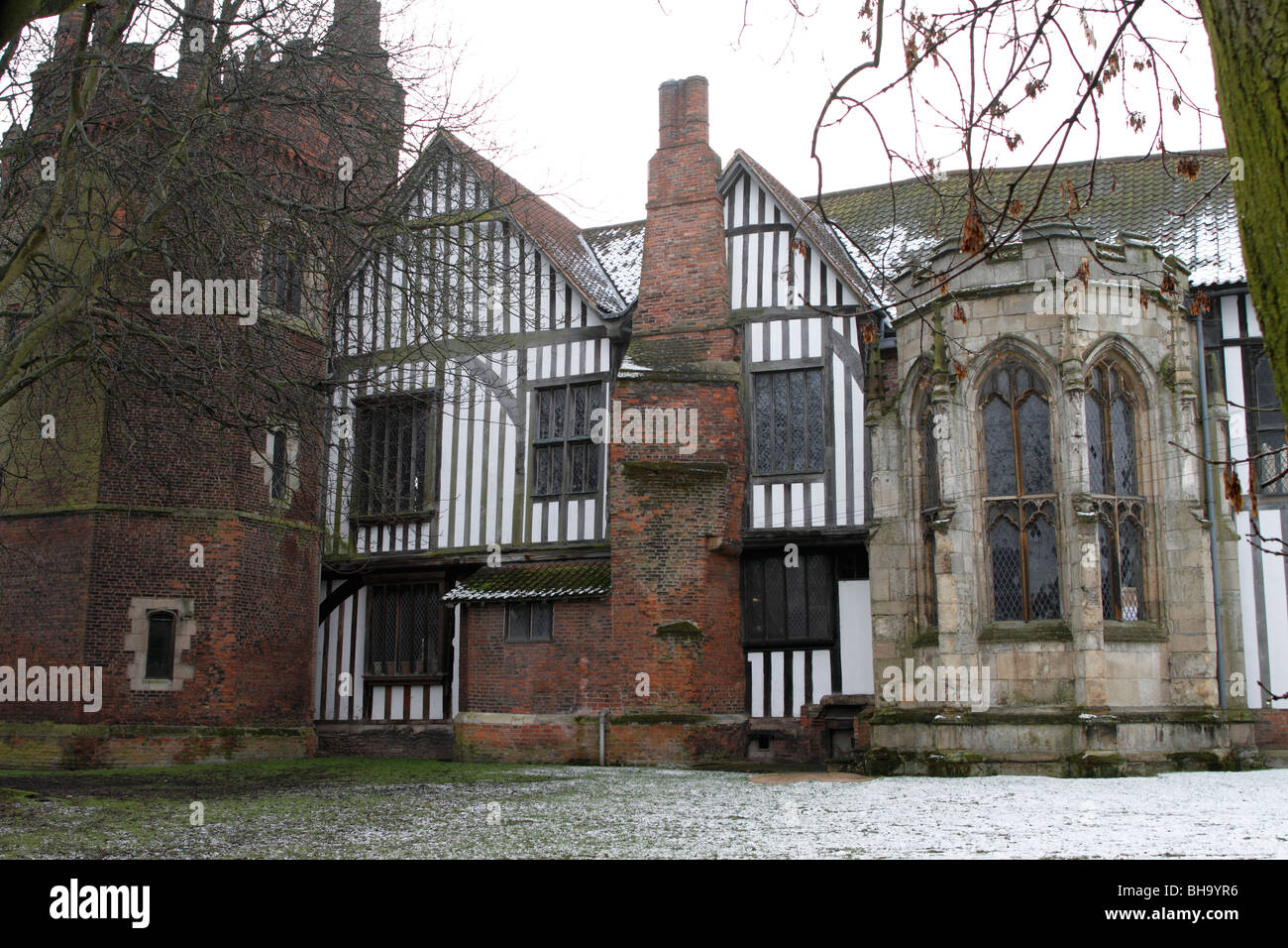 Gainsborough Old Hall North side of the Great hall and octagonal tower ...
