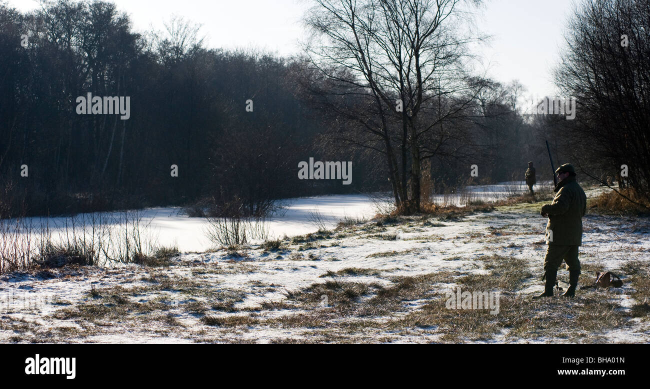 members of shooting syndicate standing on their pegs on worlingham ...