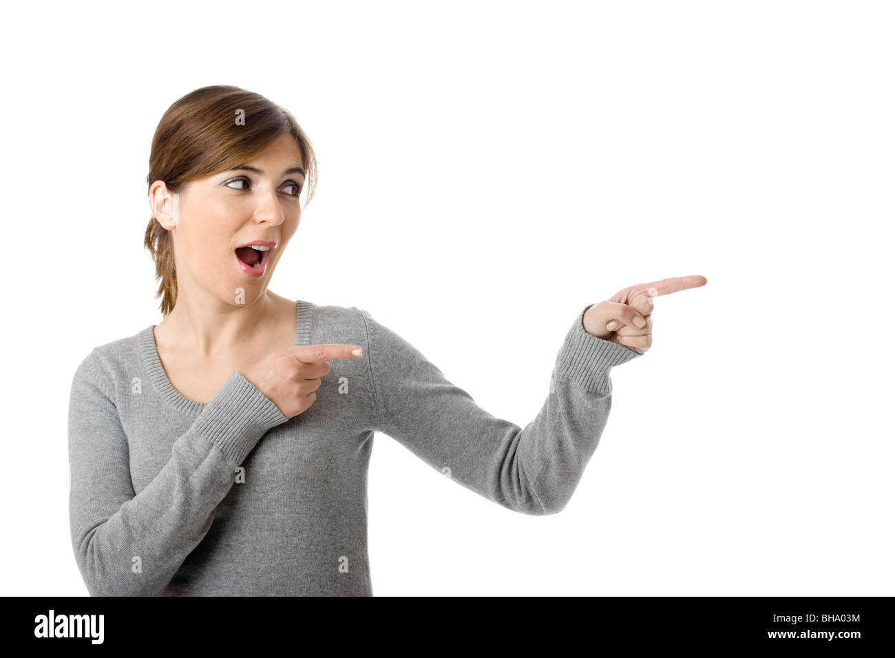 Closeup positive young woman Cut Out Stock Images & Pictures - Alamy