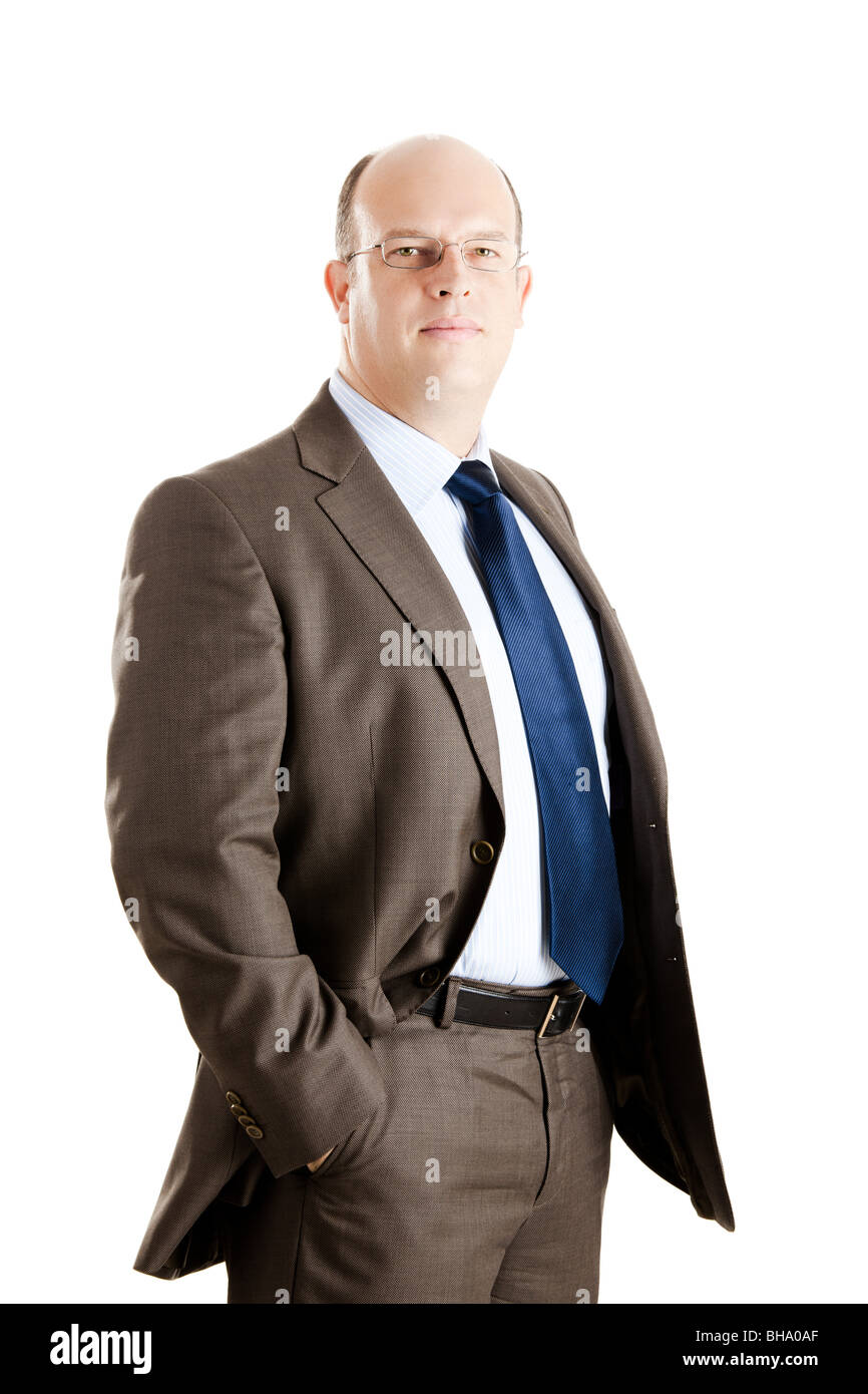 Middle-aged businessman portrait isolated on white background Stock ...