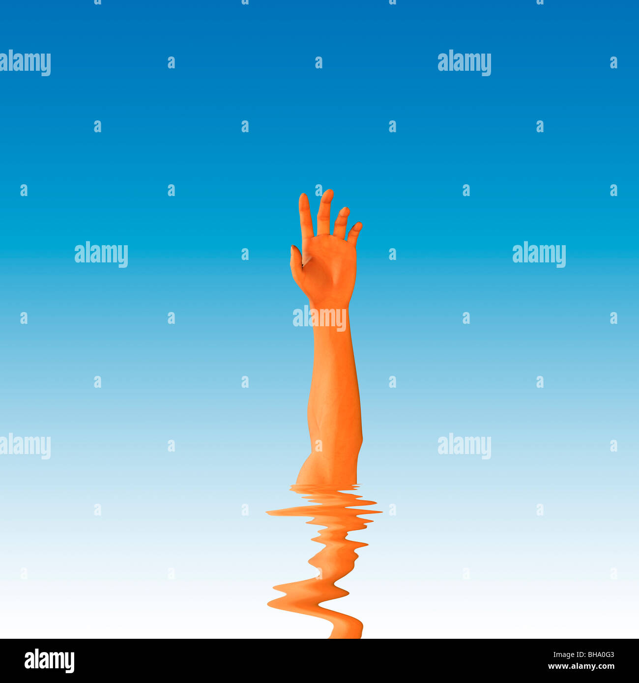 Arm Reaching up from the Water Stock Photo - Alamy