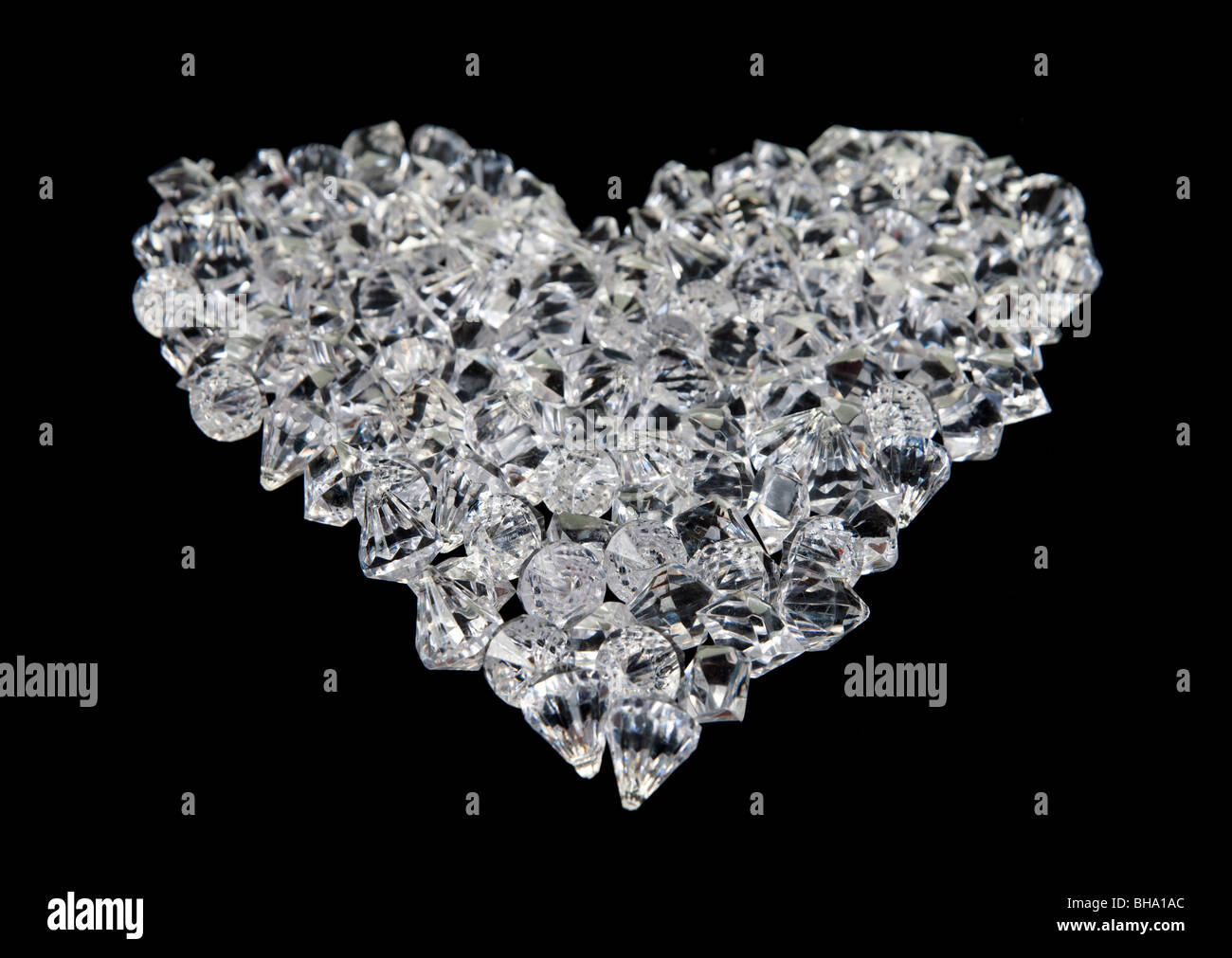 Heart made diamonds diamonds hi-res stock photography and images - Alamy