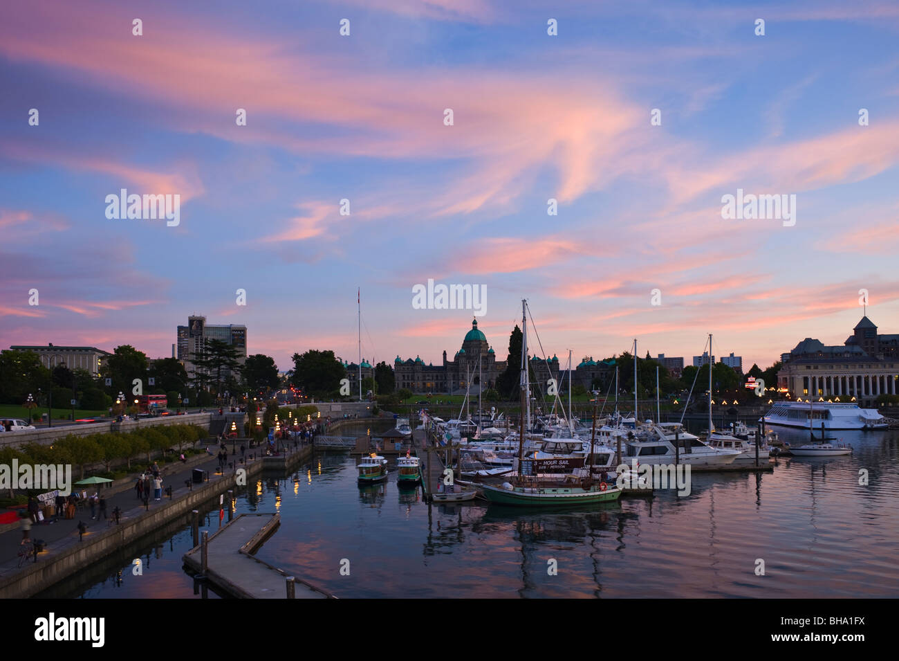British columbia inner harbor at sunset hi-res stock photography and ...