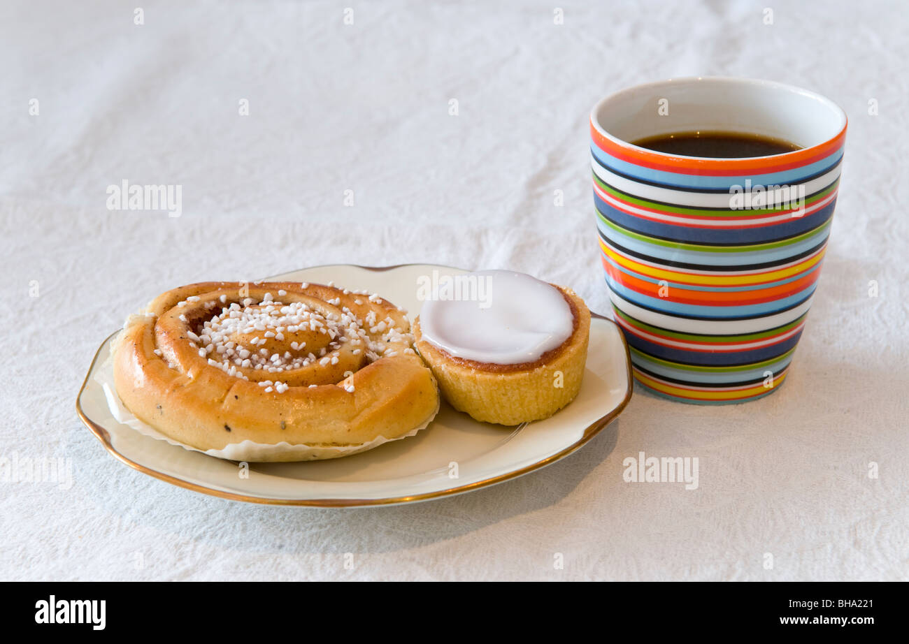 Coffee break with coffee and cakes Stock Photo - Alamy