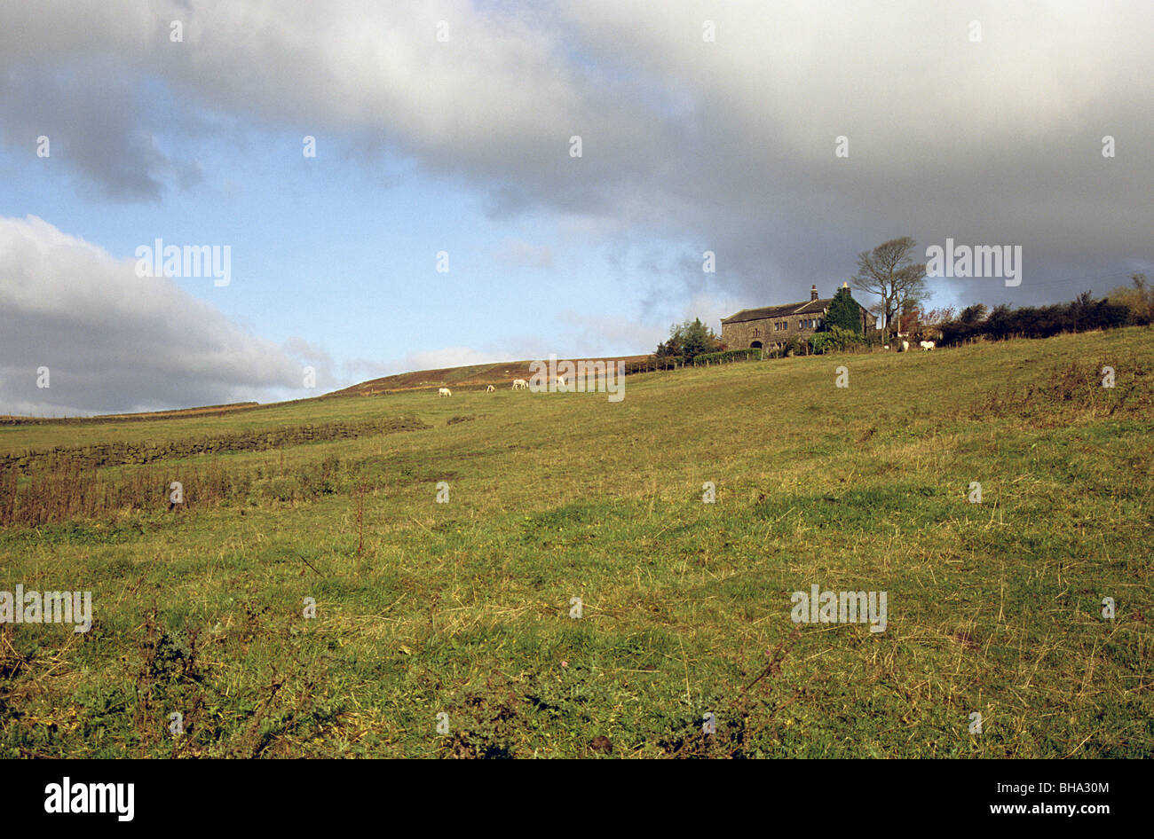 Latham Farm, on moors above Hebden Bridge, Yorkshire Stock Photo - Alamy