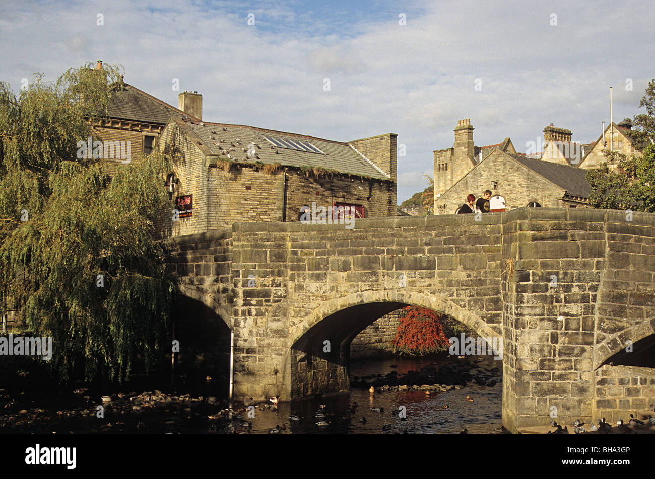 Hebden Bridge, Yorkshire, the bridge Stock Photo - Alamy