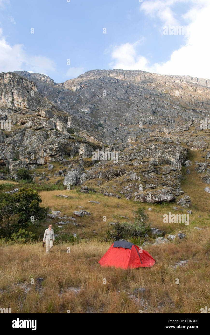 Tourists enjoy the unspoilt wilderness of Zimbabwe's Chimanimani ...