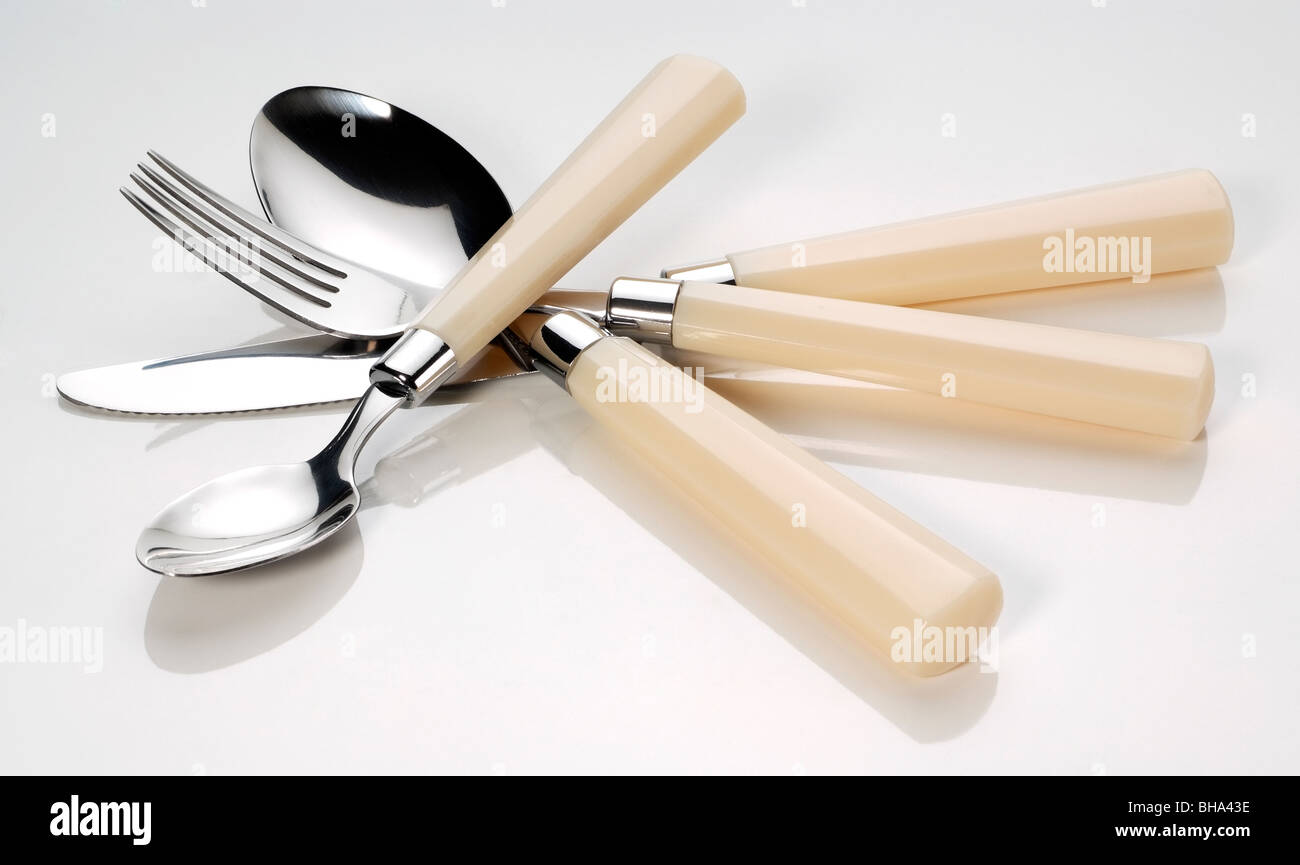 Set of silverware Stock Photo - Alamy