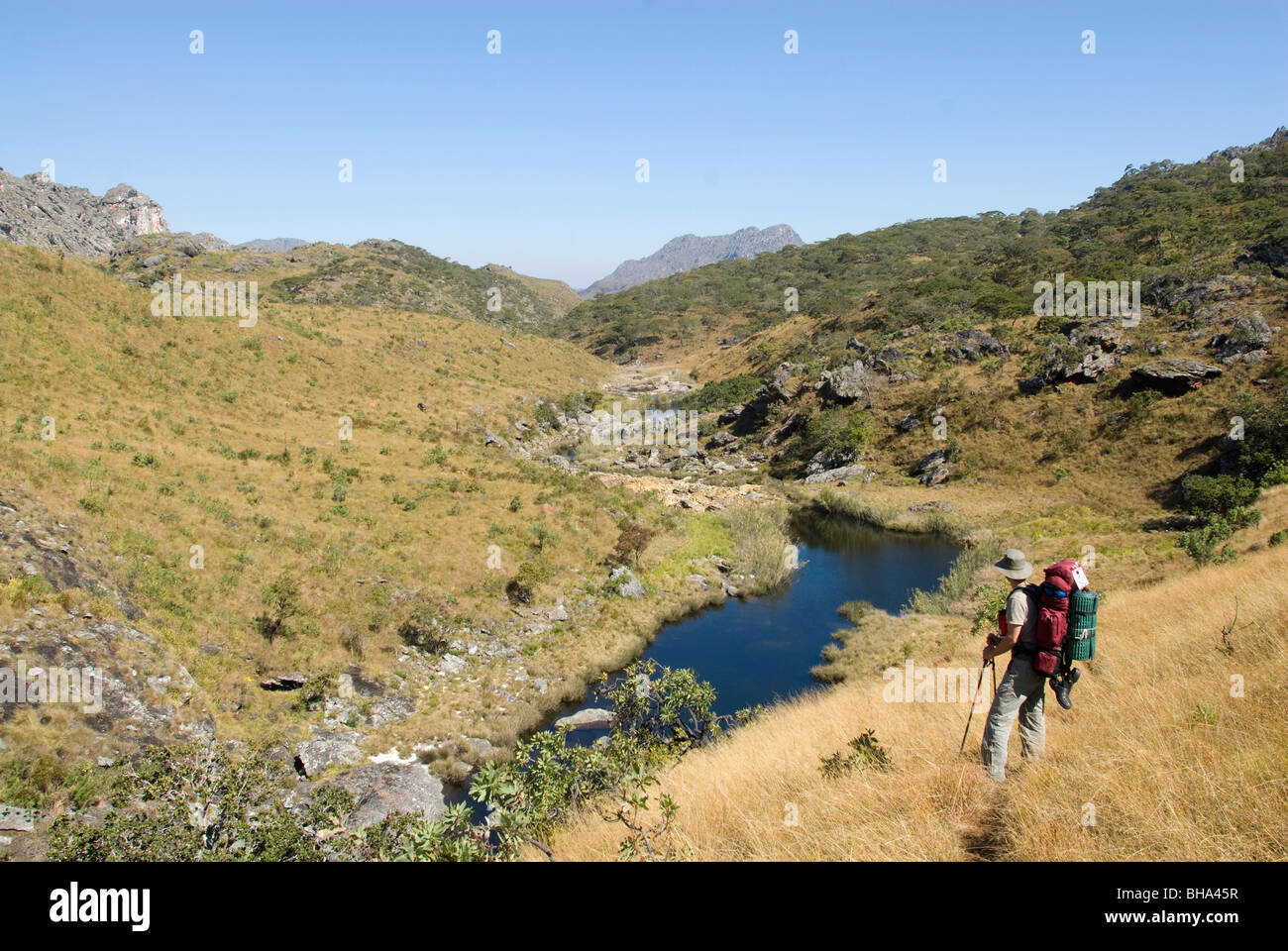 Tourists enjoy the unspoilt wilderness of Zimbabwe's Chimanimani ...