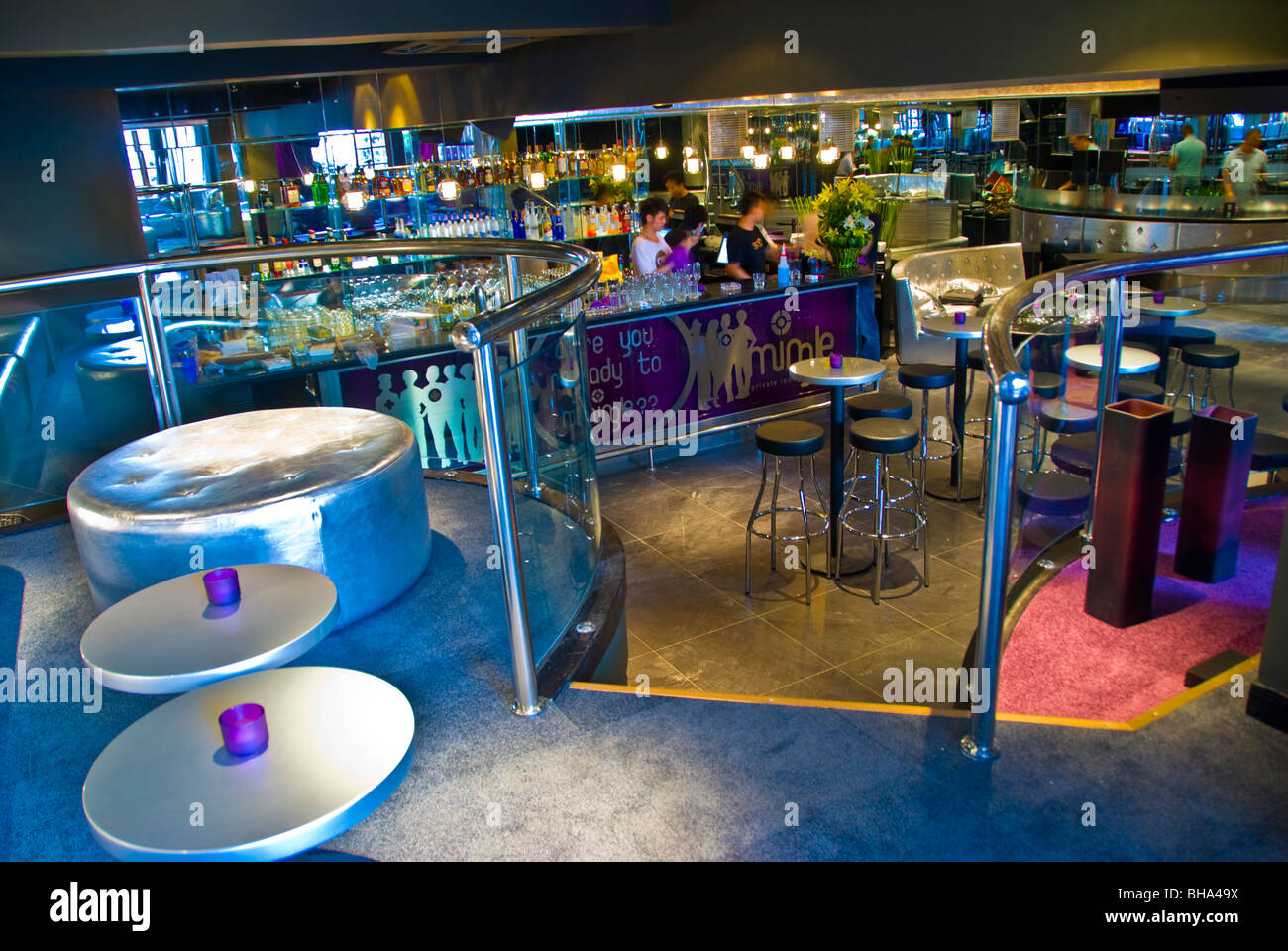 Beijing, CHINA- Interior Nightclub Lounge Bar, the Mingle (Under the ...