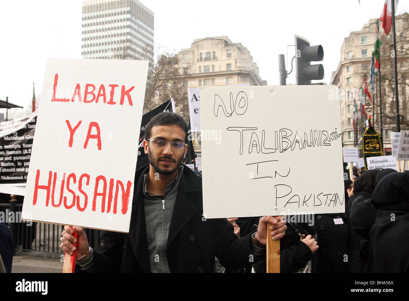 Islamic march in London Stock Photo - Alamy