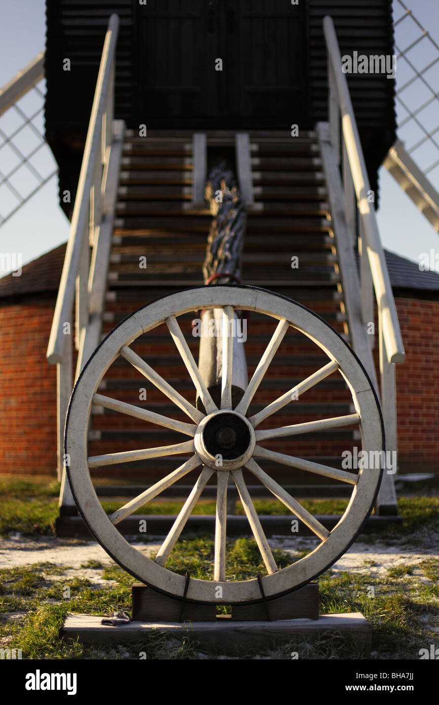 Windmill from behind showing symmetry Stock Photo - Alamy