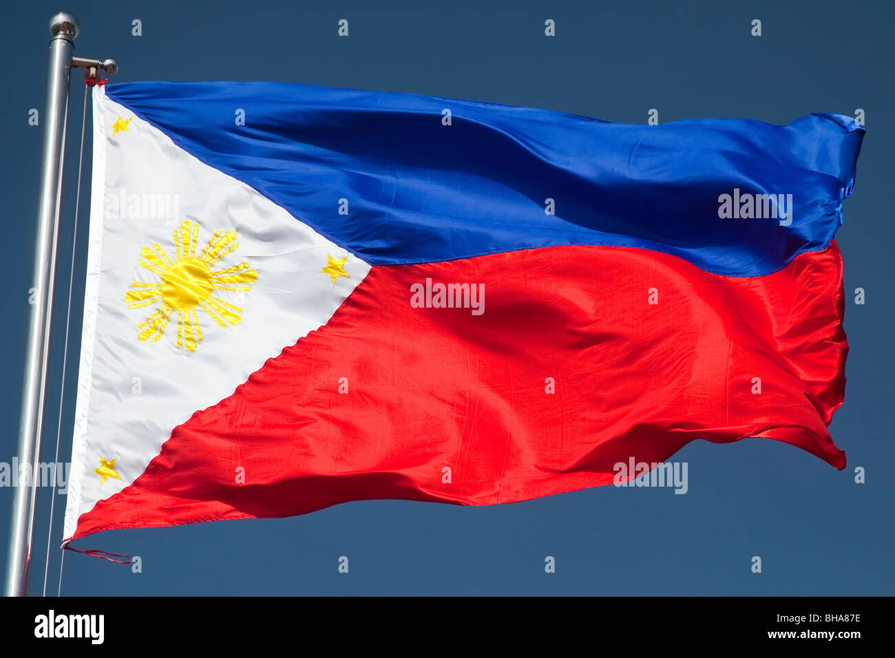 Flag of the Philippines Stock Photo - Alamy
