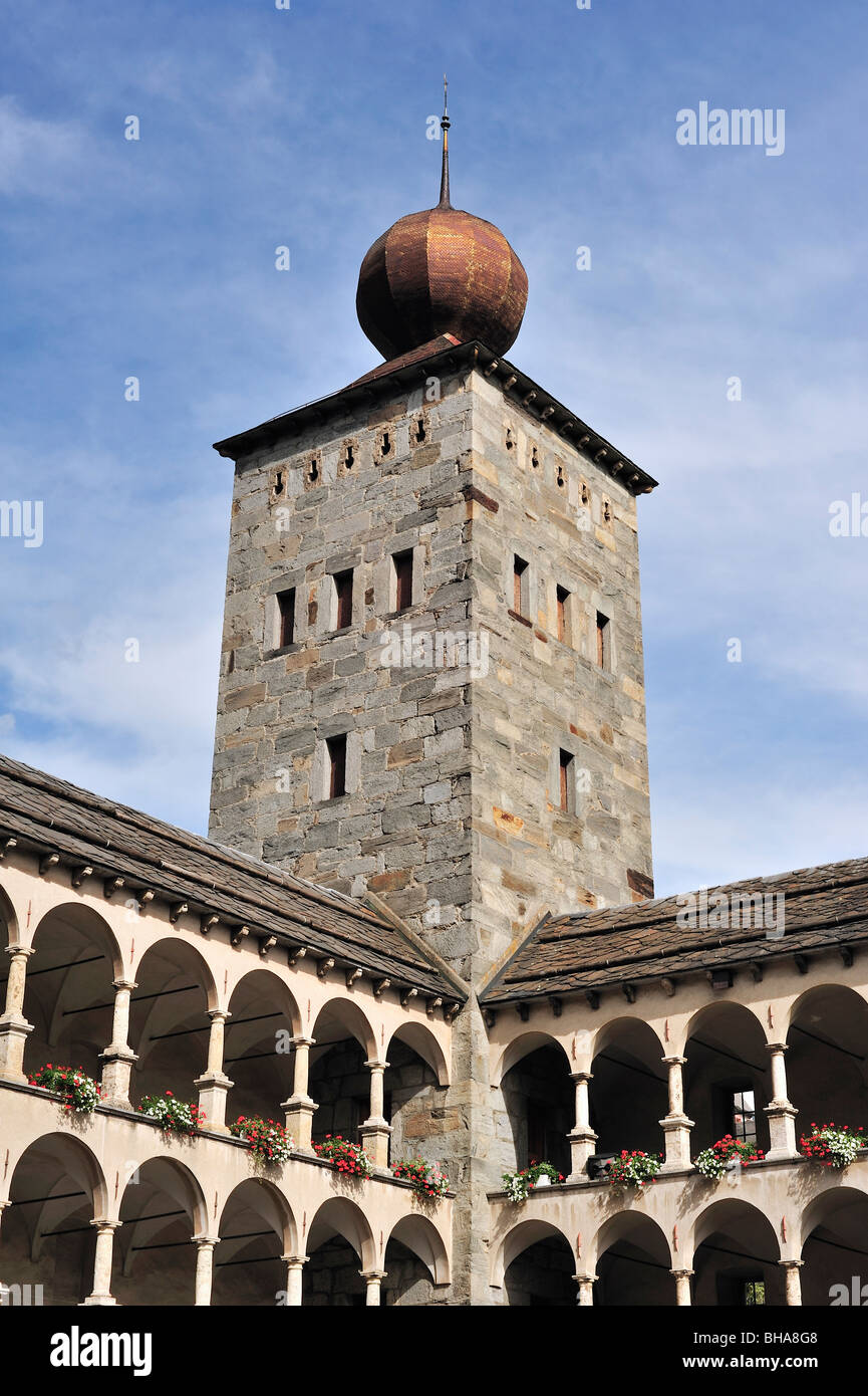 The Stockalper Palace / Stockalperpalast, castle at Brig / Brig-Glis in ...