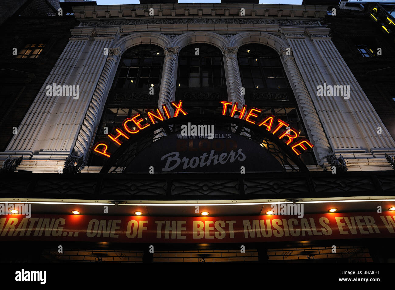 phoenix theatre sign London West end PT Stock Photo - Alamy