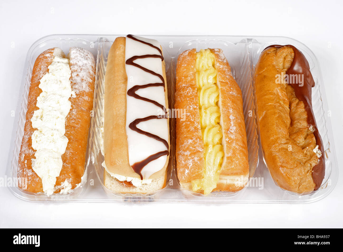Selection of Fresh Daily Cream cakes Stock Photo - Alamy