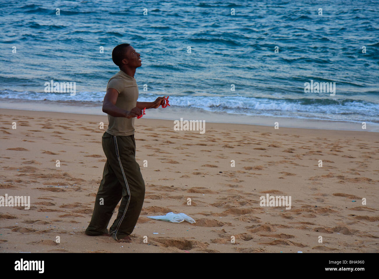 Africa Atlantic Beach Mozambique Sea Xai-Xai Men Stock Photo - Alamy