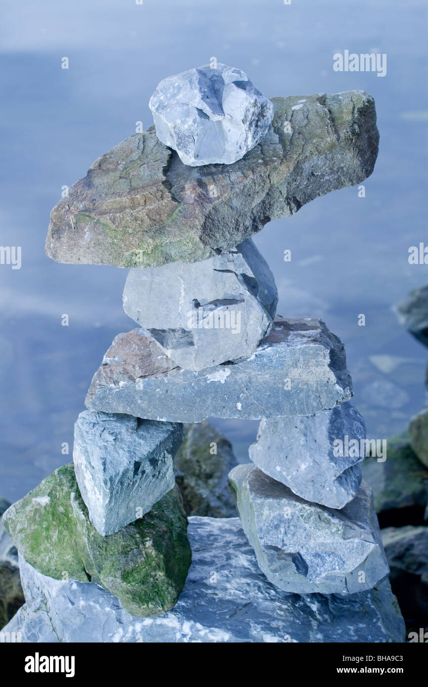 Inuit Stone Man Inukshuk Stone High Resolution Stock Photography and ...