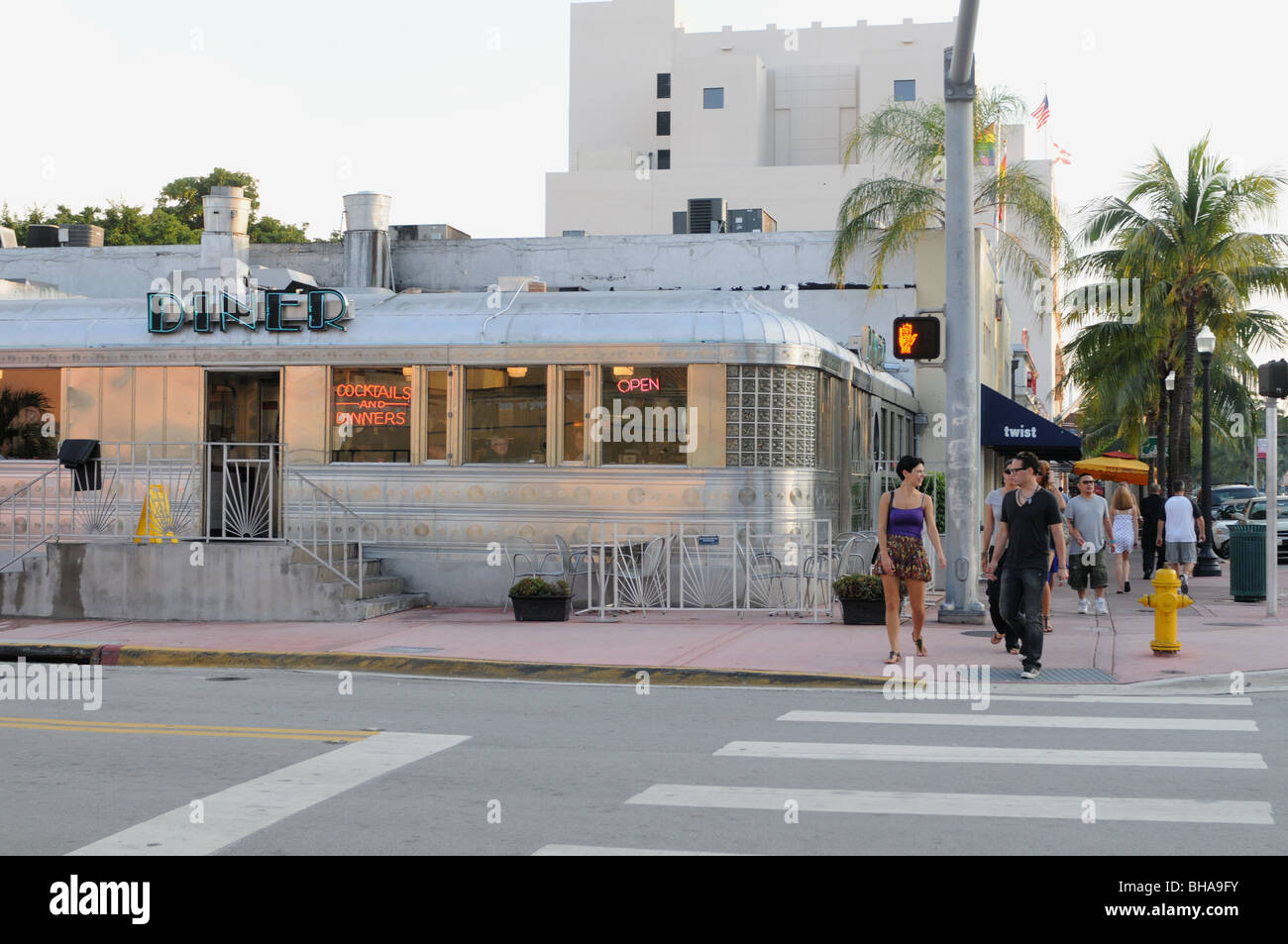 The 11th Street Diner, Miami Beach Florida, South Beach Stock Photo - Alamy