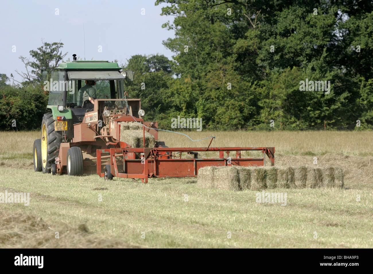 A Farmer Making Hay To Feed His Livestock Stock Photo - Alamy