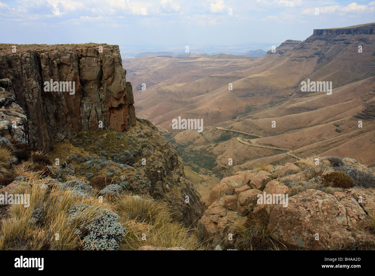 Africa Lesotho Mountain Sani Pass Valley Stock Photo - Alamy