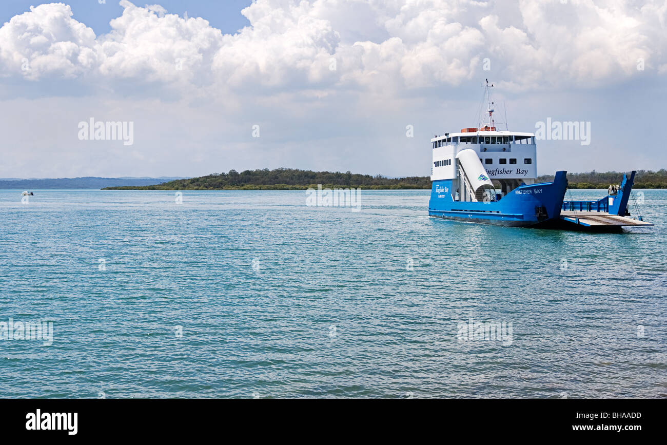 Kingfisher Bay Barge on Fraser Island, Queensland, Australia Stock ...
