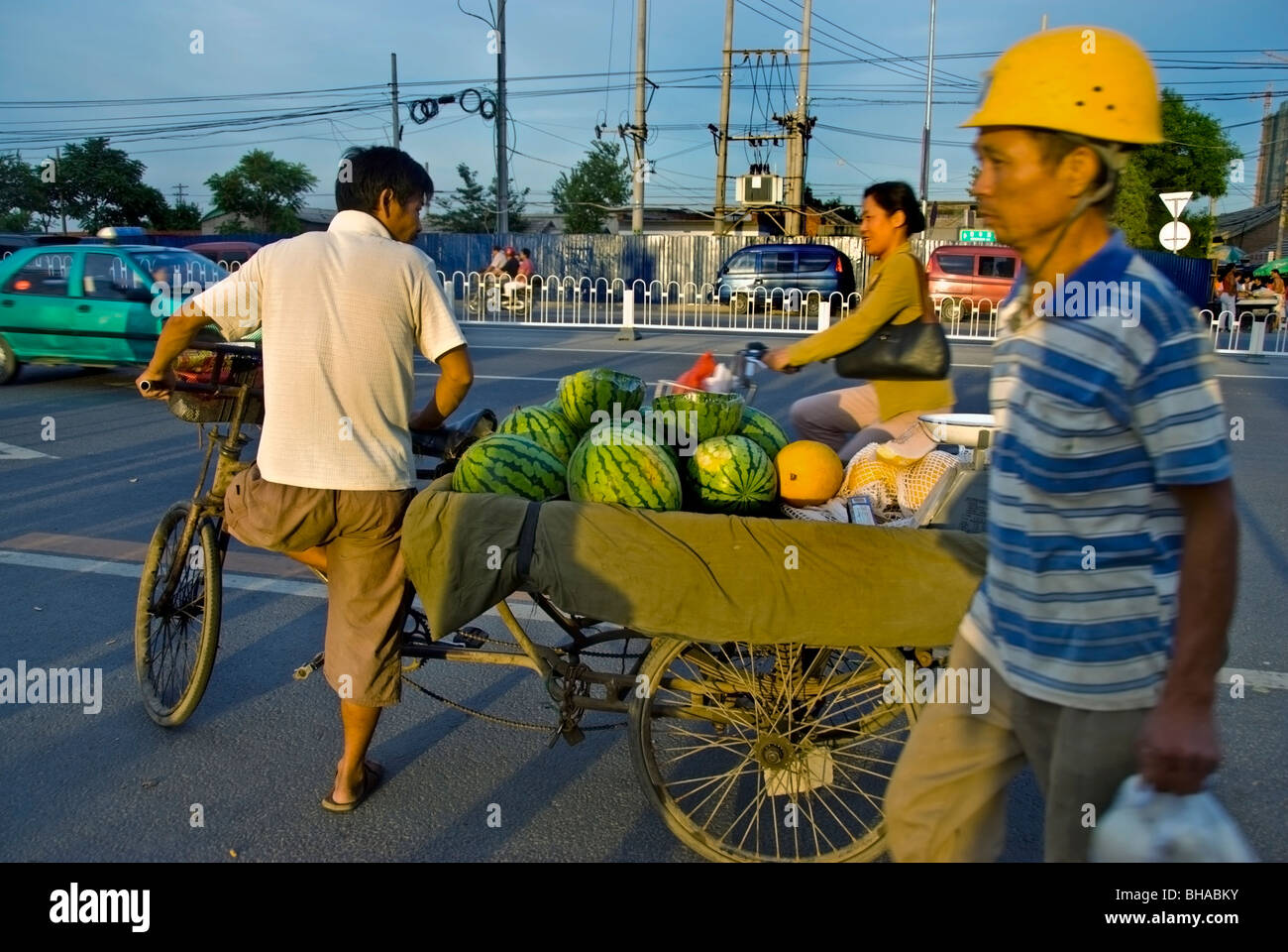 China public food open air farmers street market hi-res stock ...