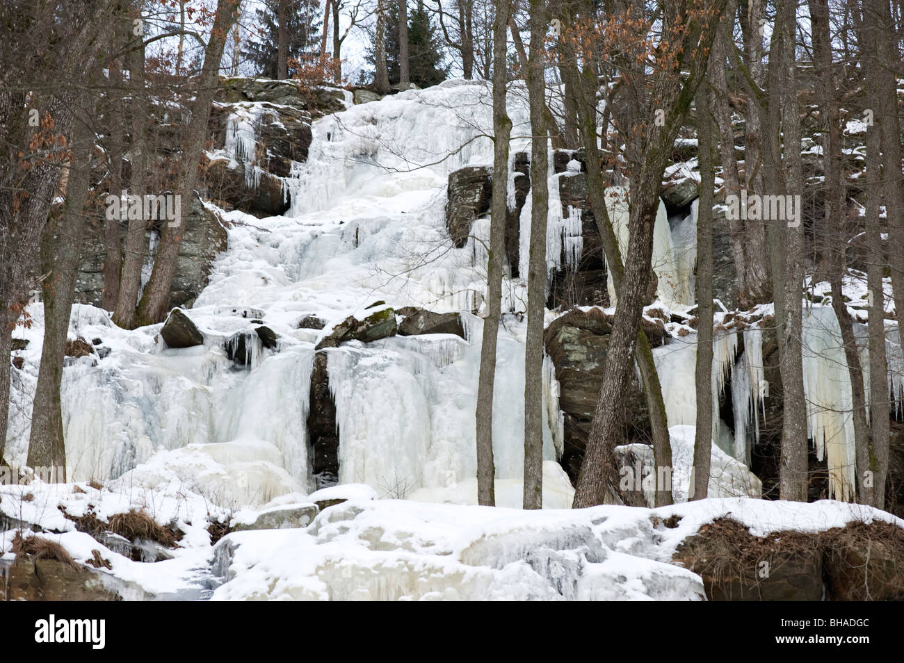 Frozen water fall, Sweden Stock Photo - Alamy