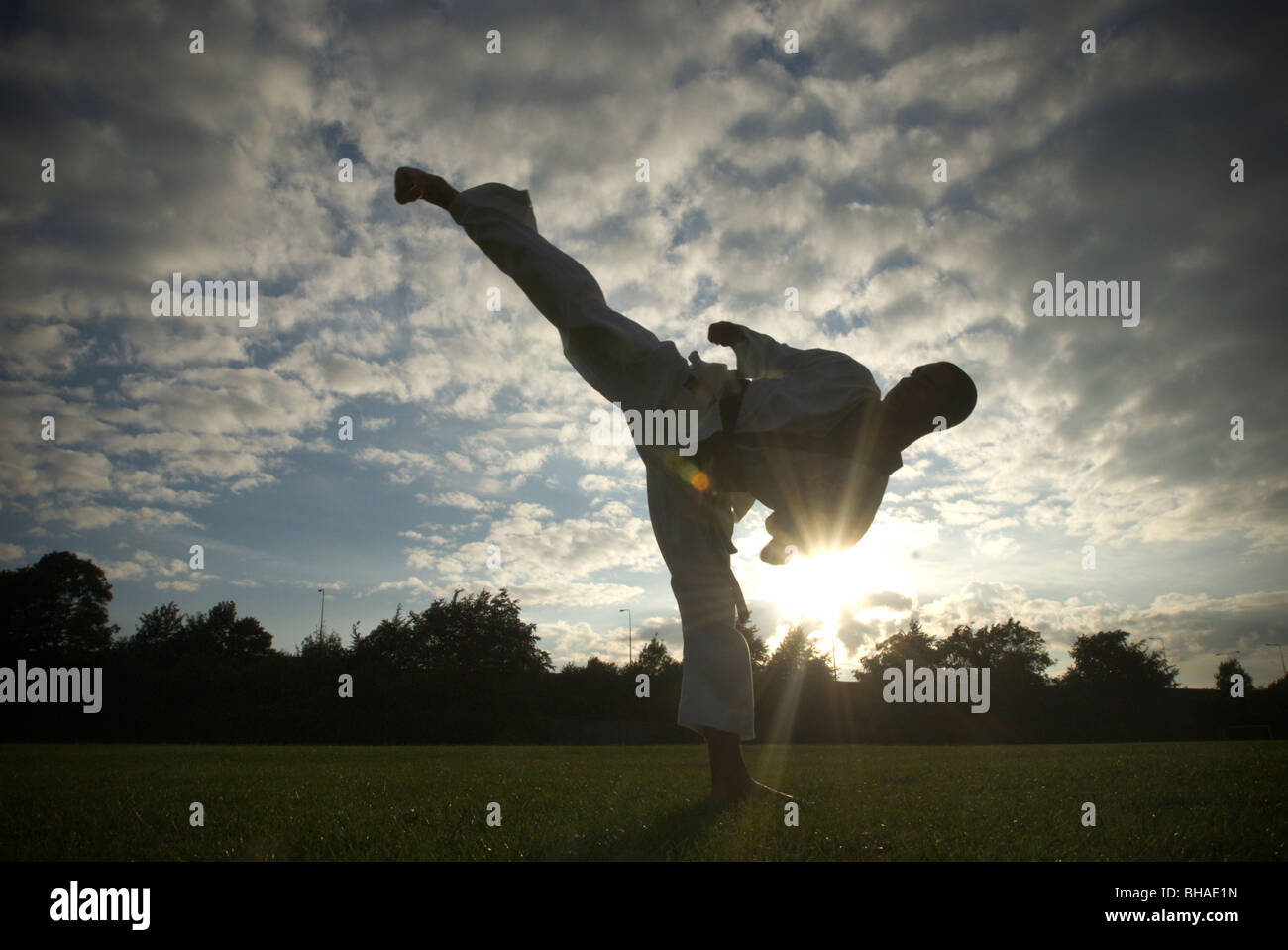 Karate Training Sunset High Resolution Stock Photography and Images - Alamy