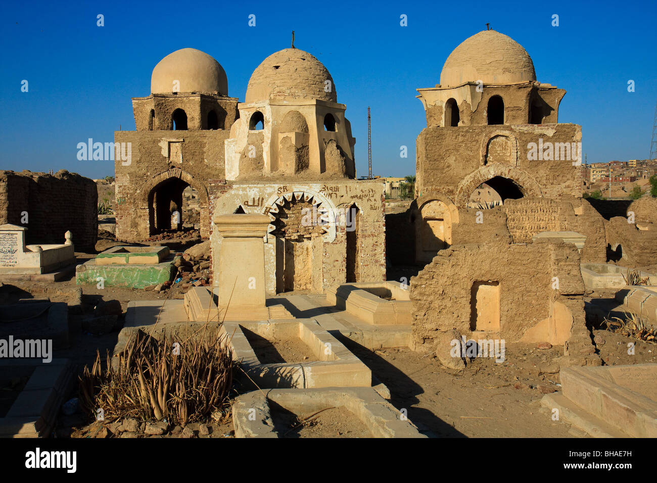 Africa Aswan Sky Egypt Fatimid Cemetery Islam Tomb Stock Photo - Alamy