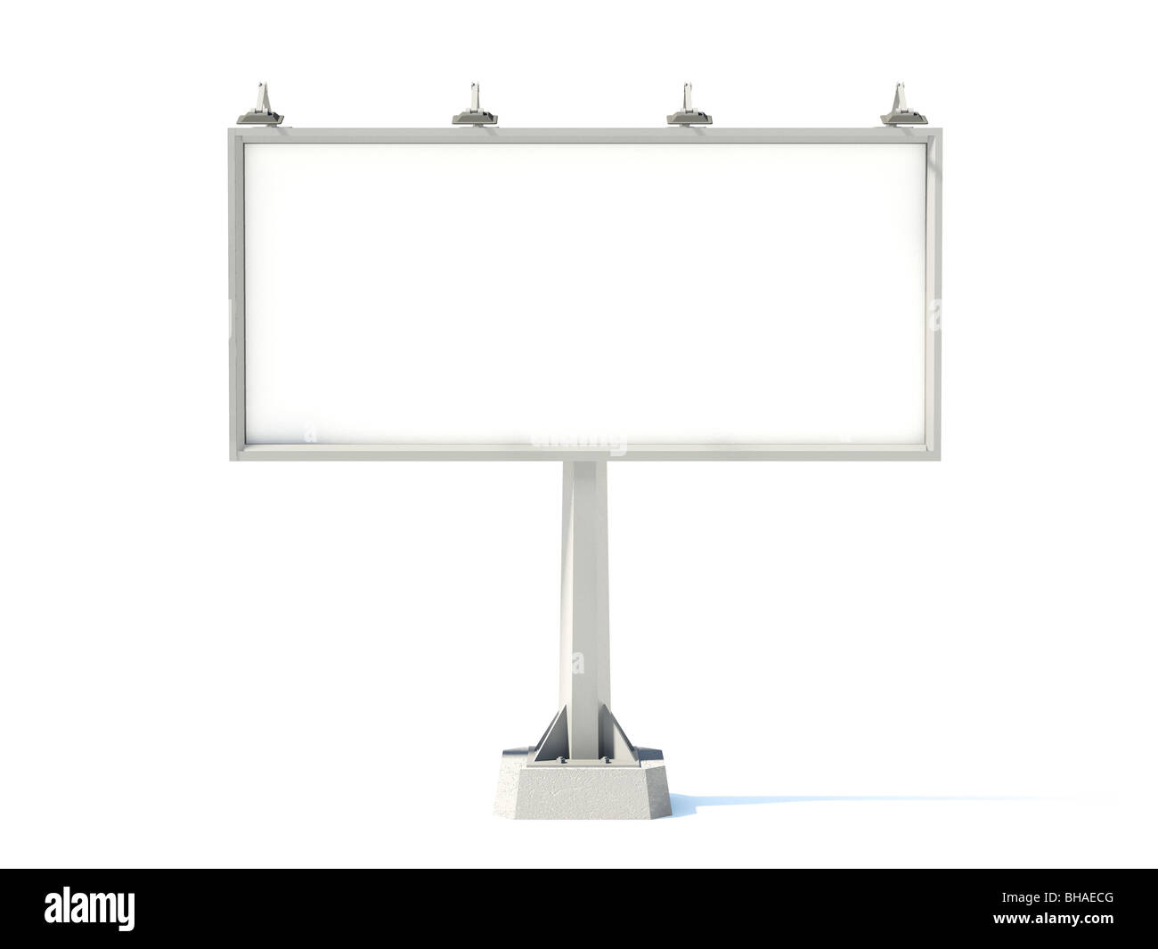 Empty billboard isolated on white Stock Photo - Alamy