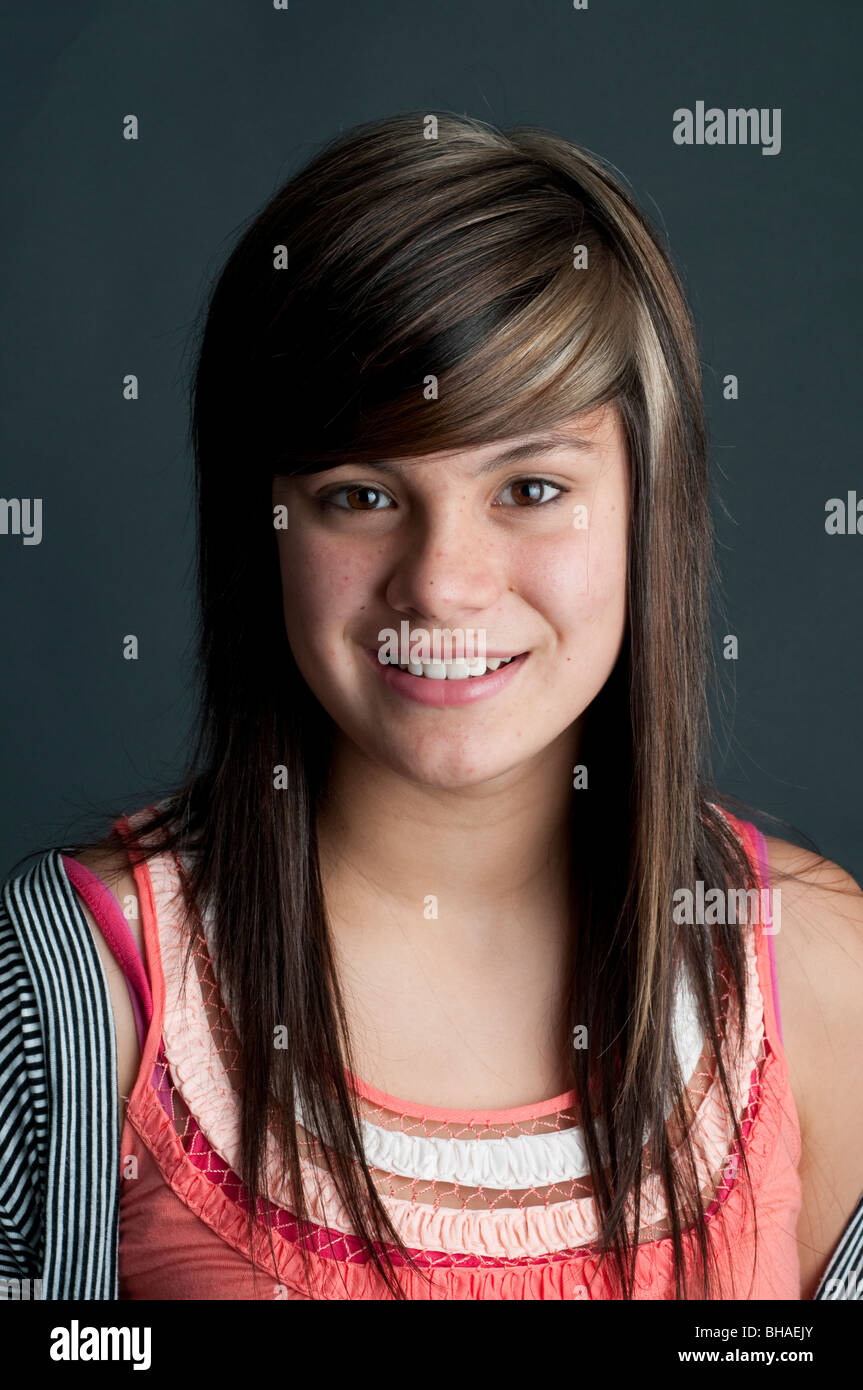 Pretty thirteen year old girl with minor skin problems Stock Photo - Alamy