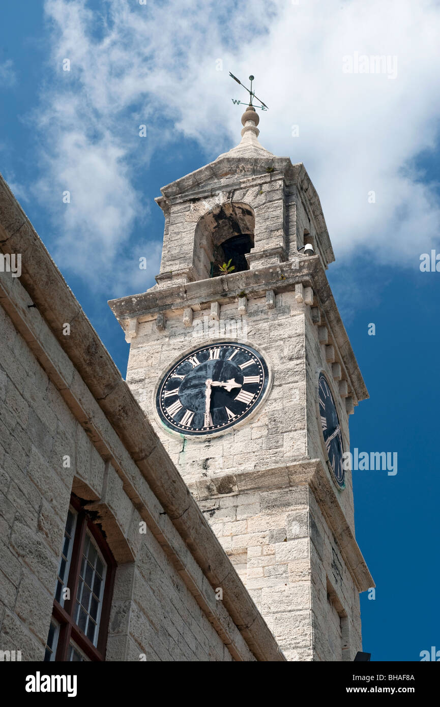 The Clock Tower at the Royal Naval Dockyard at the West End, Bermuda ...