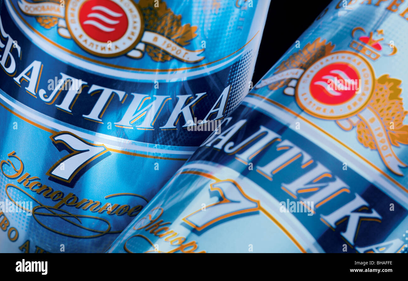 Baltika Aluminium Drinks Cans Stock Photo - Alamy