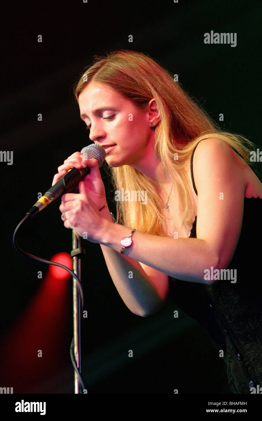 Irish folk singer Cara Dillon performing at Womad at The Eden Project ...