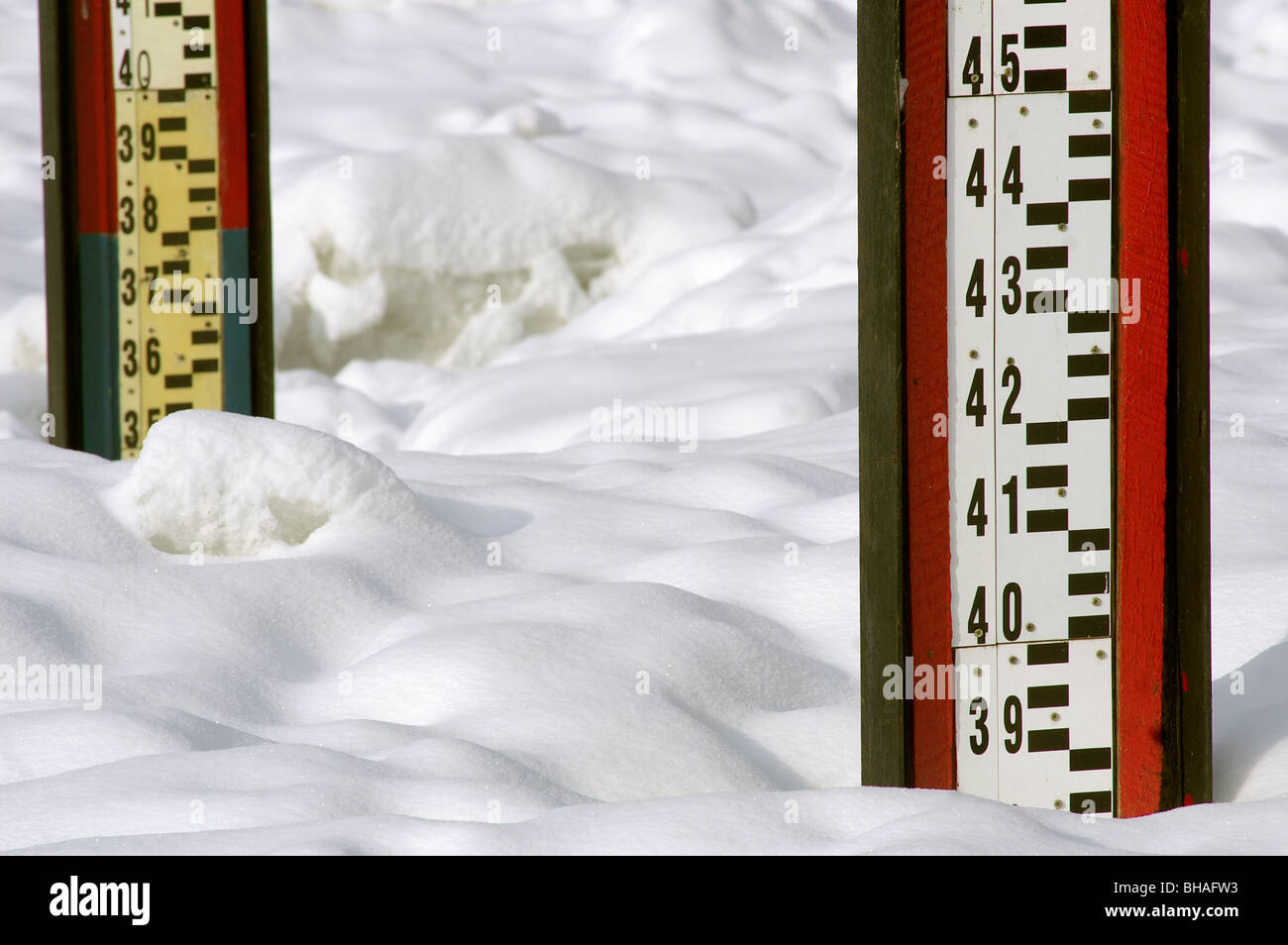 Very deep snow during winter 2010 Stock Photo - Alamy