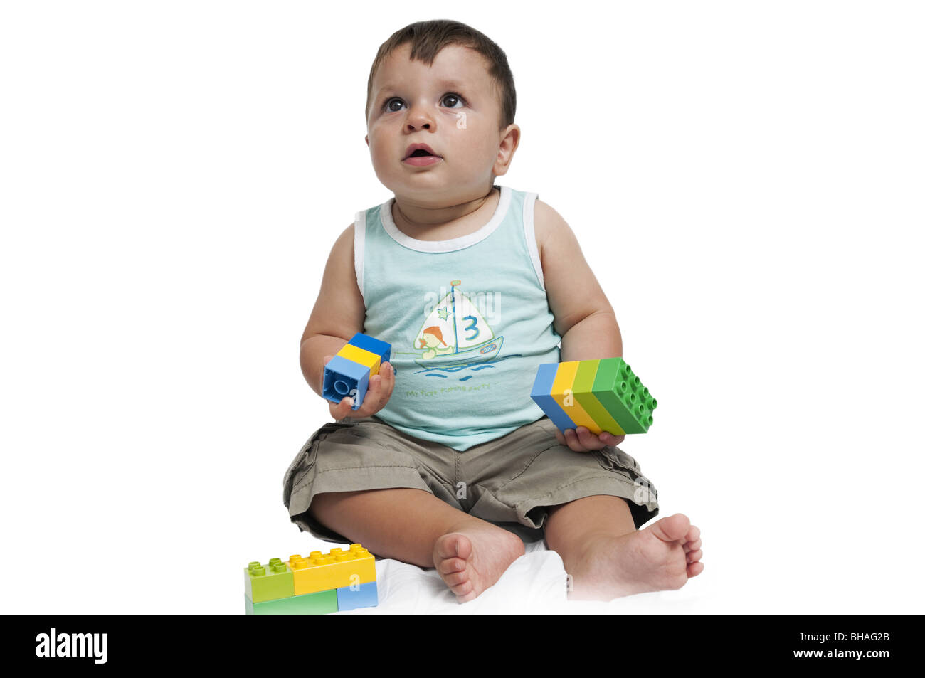 Baby 10 months blocks hi-res stock photography and images - Alamy