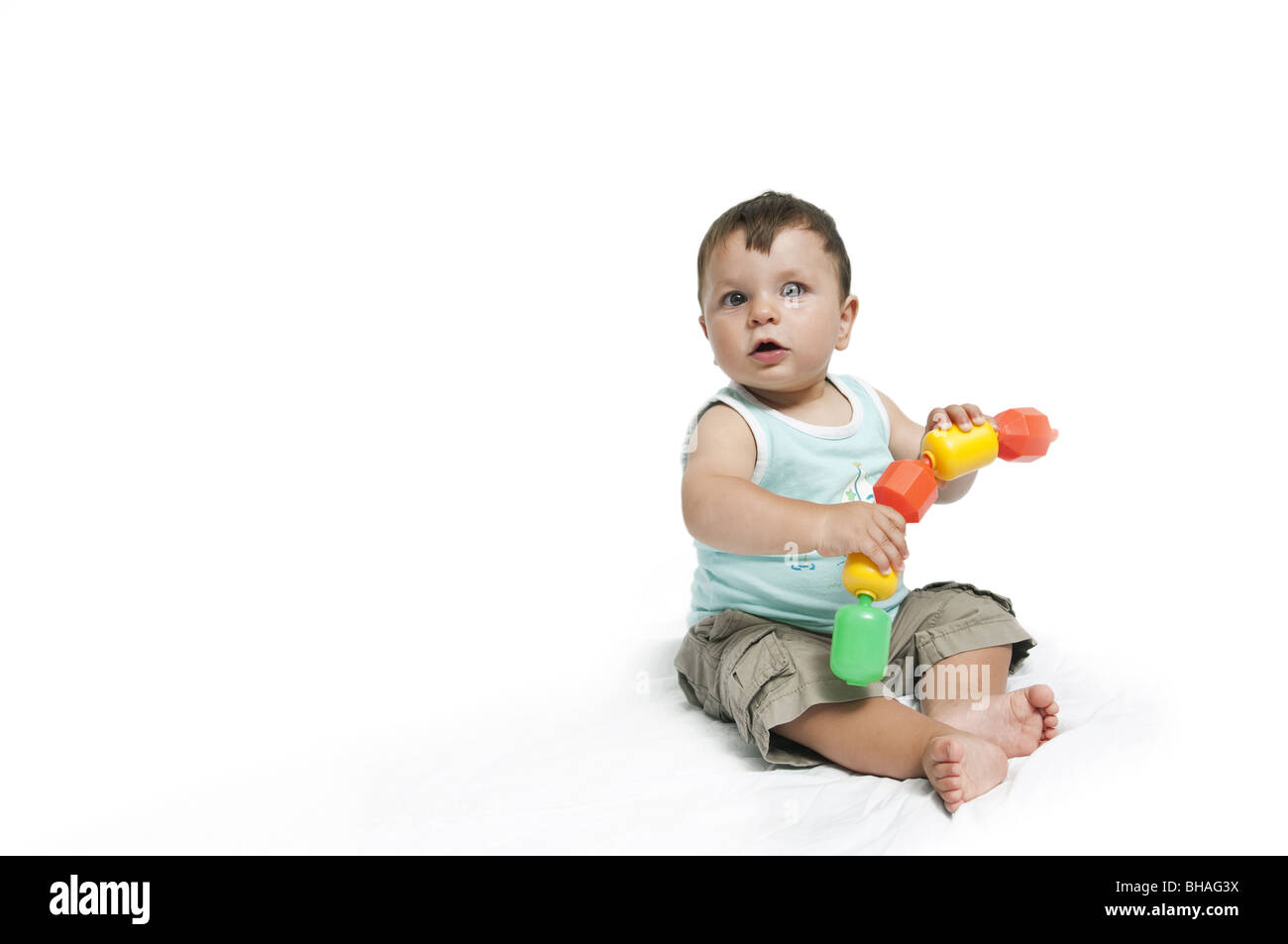 Baby 10 months blocks hi-res stock photography and images - Alamy