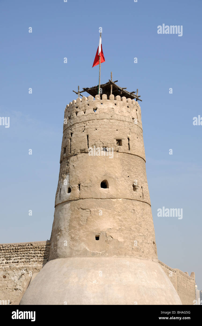 Ancient Arabic Fortress in Dubai Museum, United Arab Emirates Stock ...