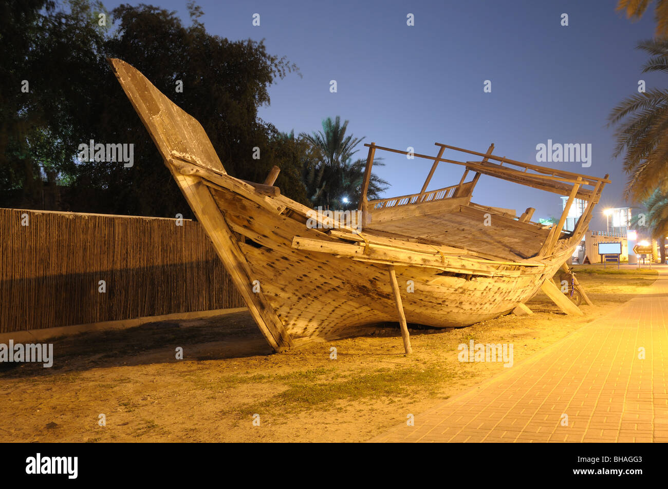 Traditional Wooden Dhow in Dubai, United Arab Emirates Stock Photo - Alamy