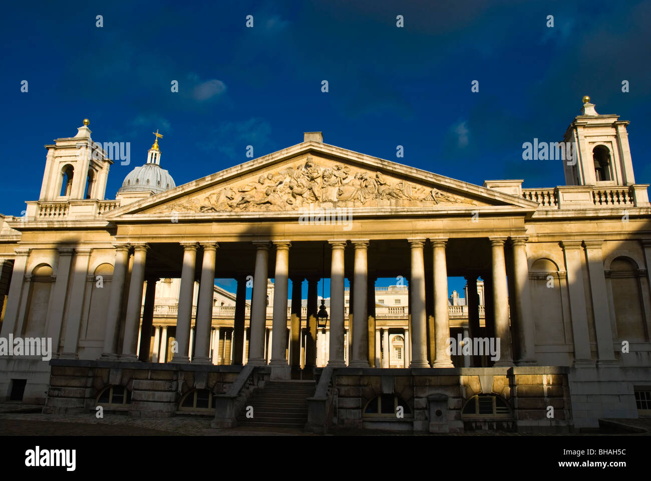 The Painted Hall and University of Greenwich building London England UK ...