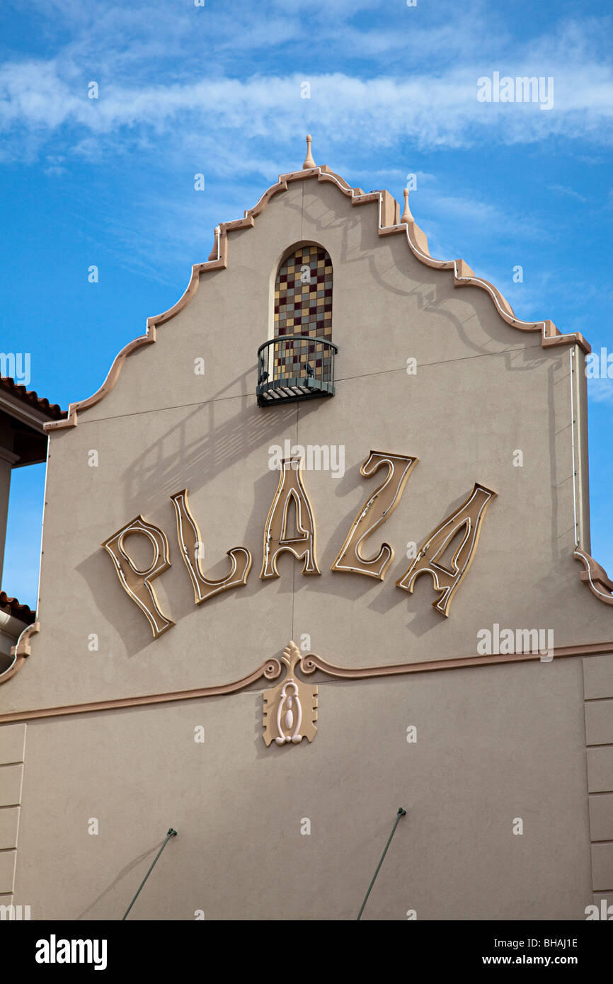 Old plaza sign hi-res stock photography and images - Alamy