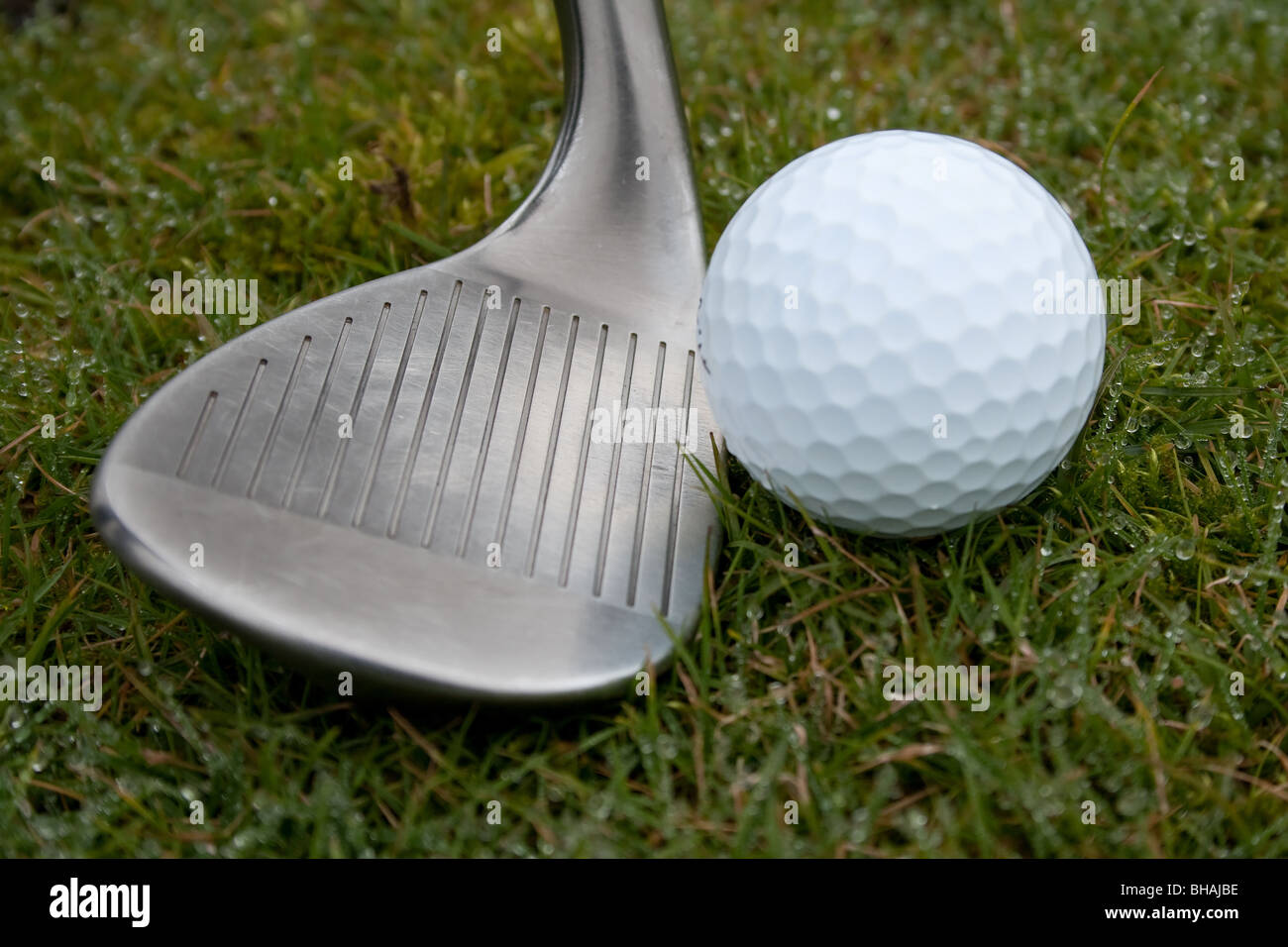 Golf ball and golf club Stock Photo - Alamy