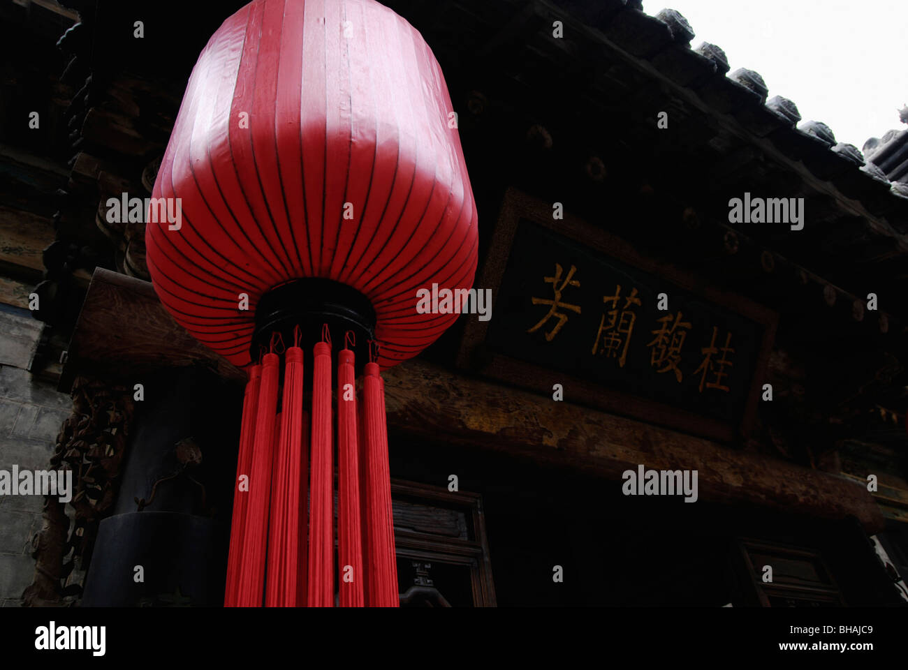 Red lanterns of chinese style structure for chinese new year Stock ...