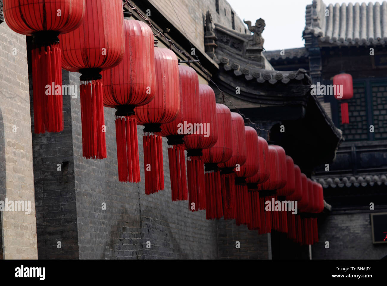 Red lanterns of chinese style structure for chinese new year Stock ...
