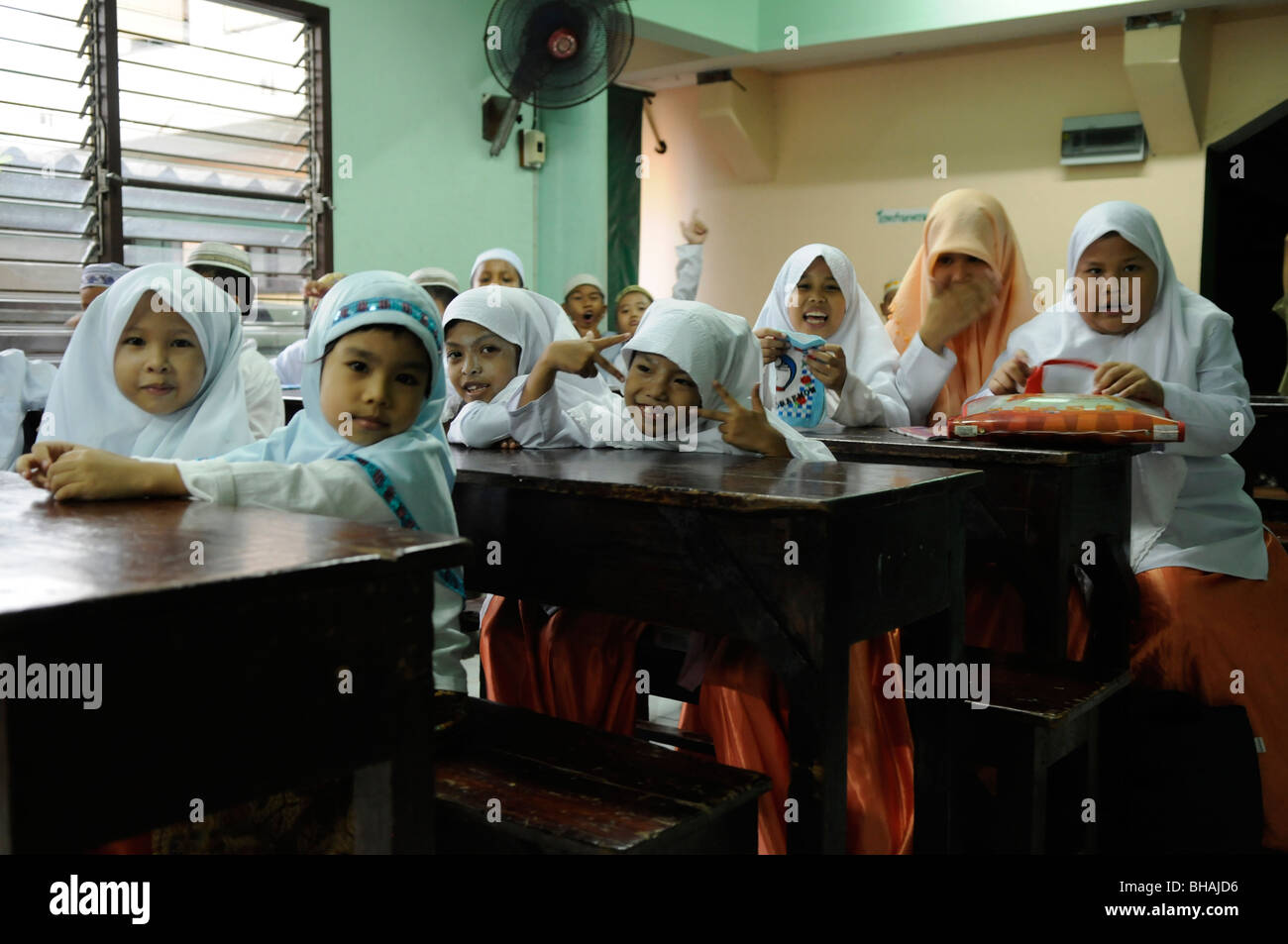 muslim students in traditional dress, bangkok , thailand Stock Photo ...